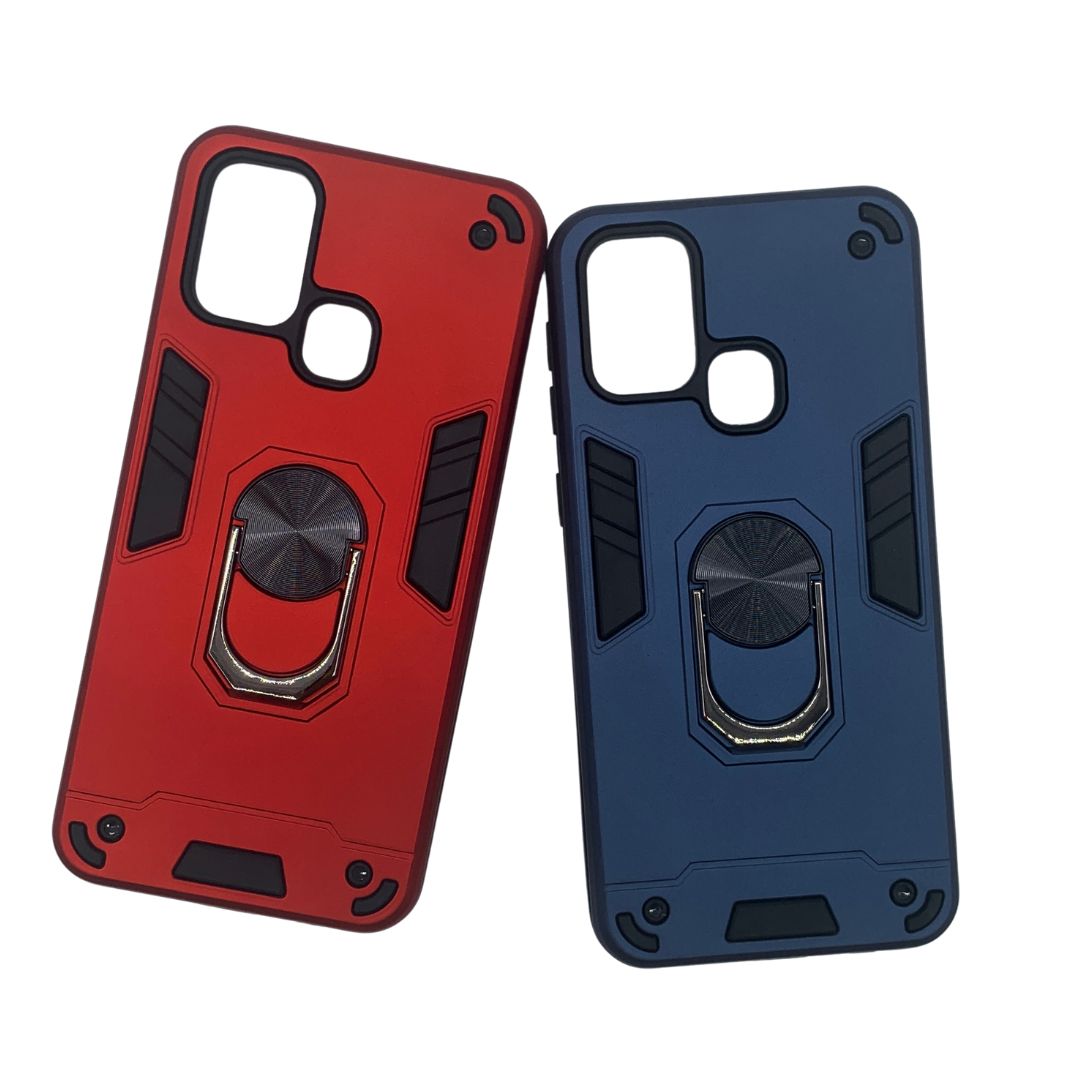 Samsung M31 Hard PC Shockproof Slim Back Cover Case with Ring Holder ...